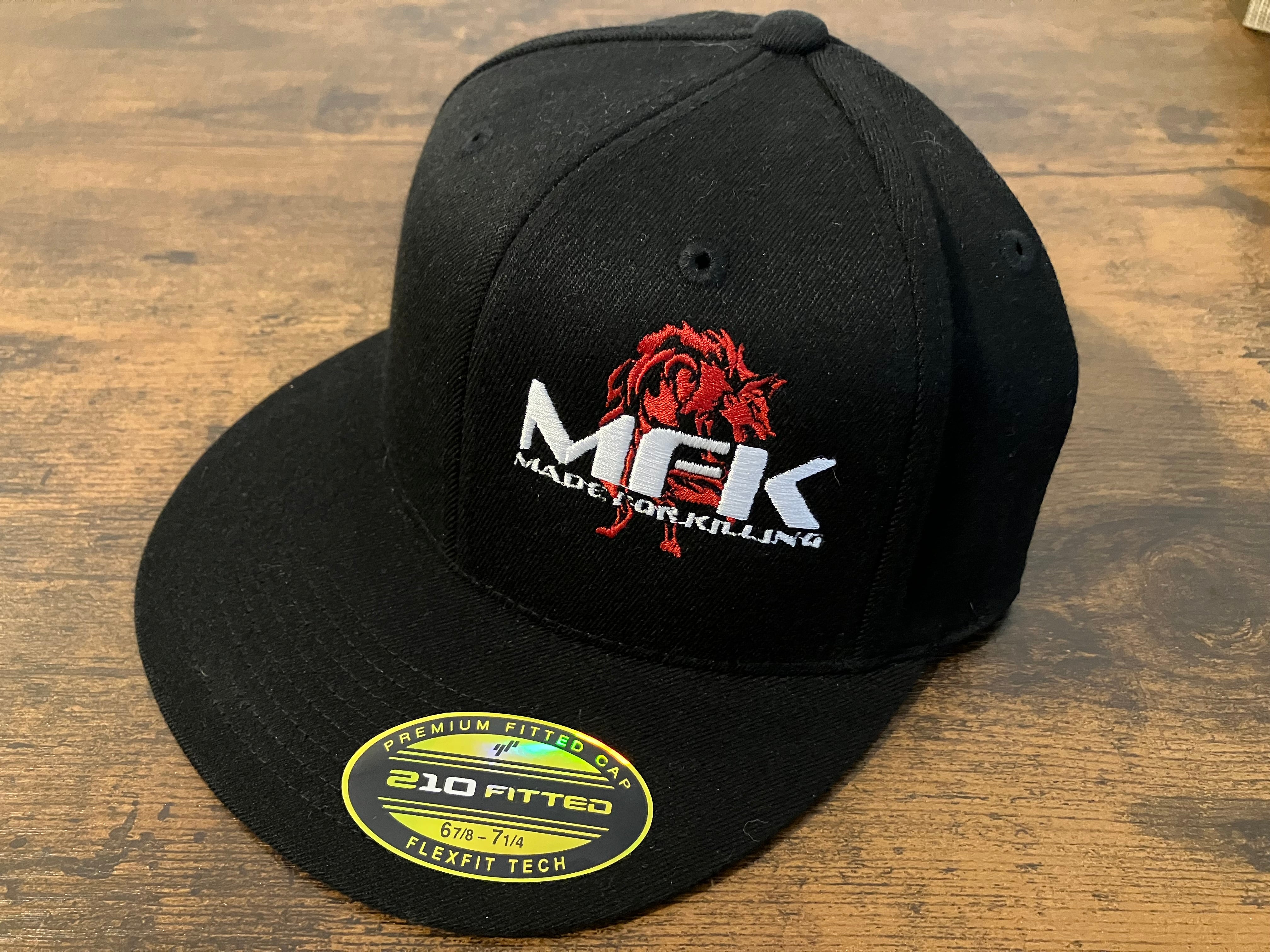 MFK Logo Black 210 Fitted Flexfit Hat – Nocturnal Optics